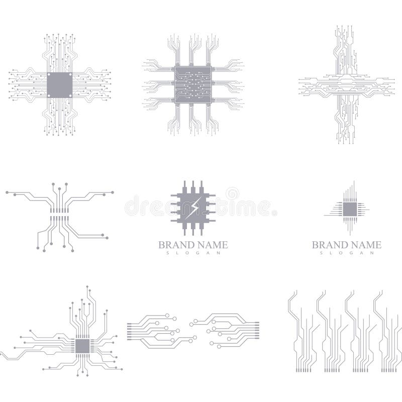 Circuit Logo Template Vector Illustration Icon Design Stock ...