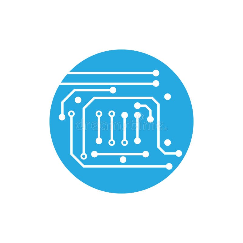 Circuit Logo Vector Element Symbol and Design Stock Vector ...