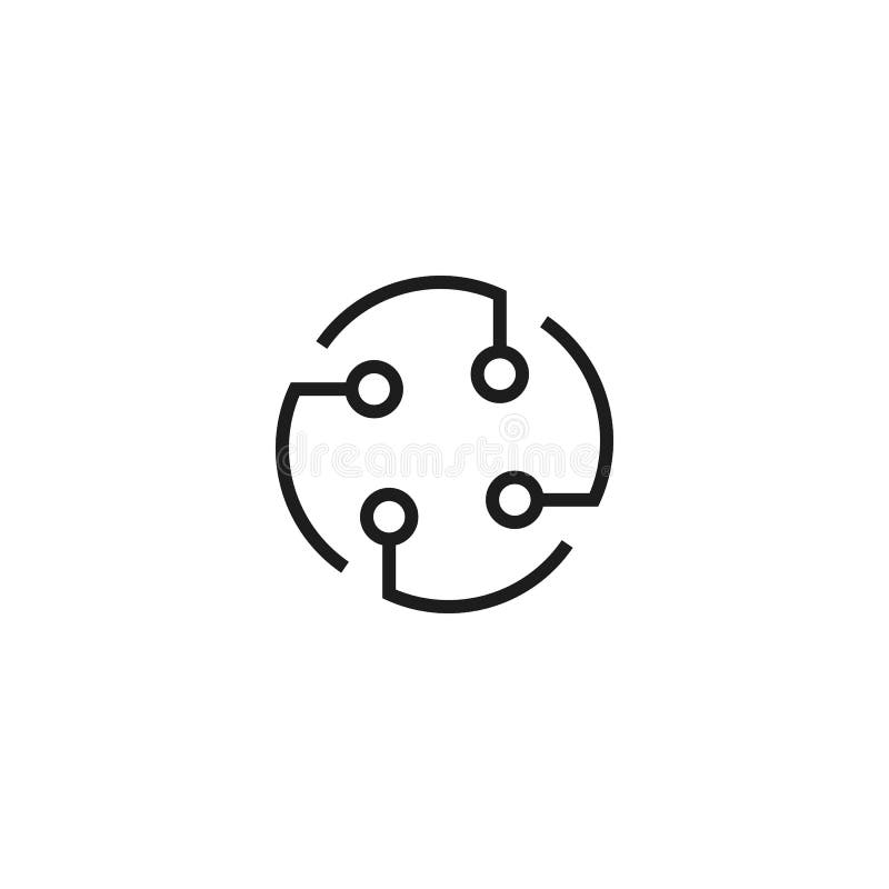 Circuit logo stock vector. Illustration of symbol, computer - 184590972