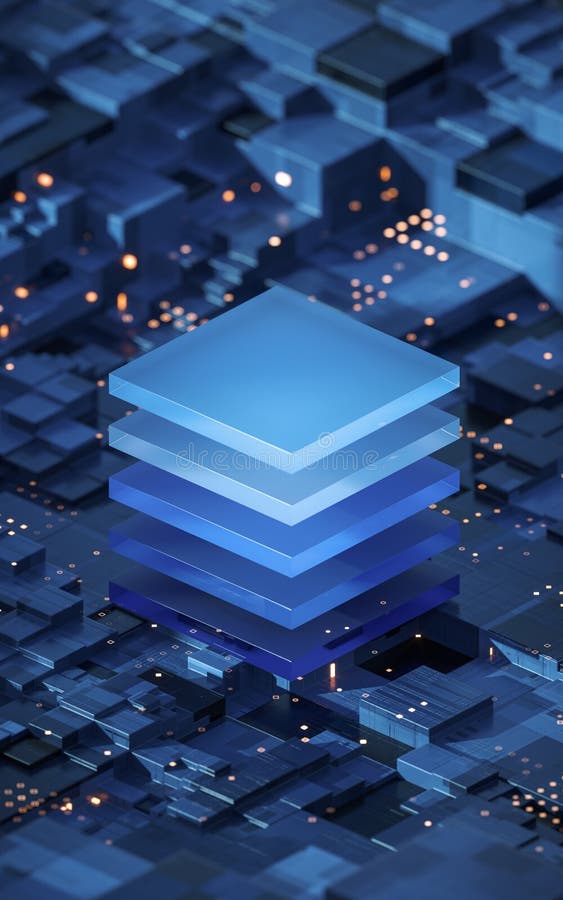 Circuit and Materials, Science and Technology, 3d Rendering Stock ...