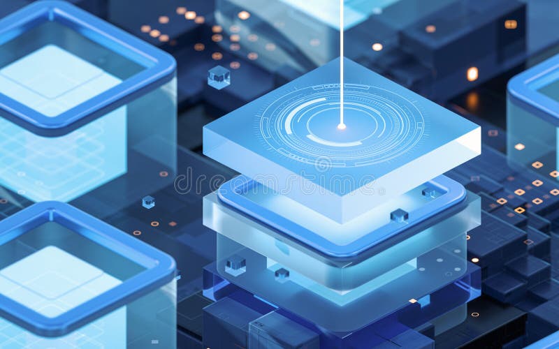 Circuit and Materials, Science and Technology, 3d Rendering Stock ...