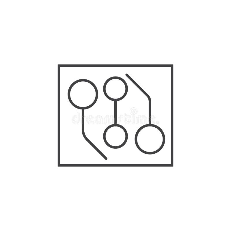 Circuit Outline Flat Icon Vector Design Illustration Stock Vector ...