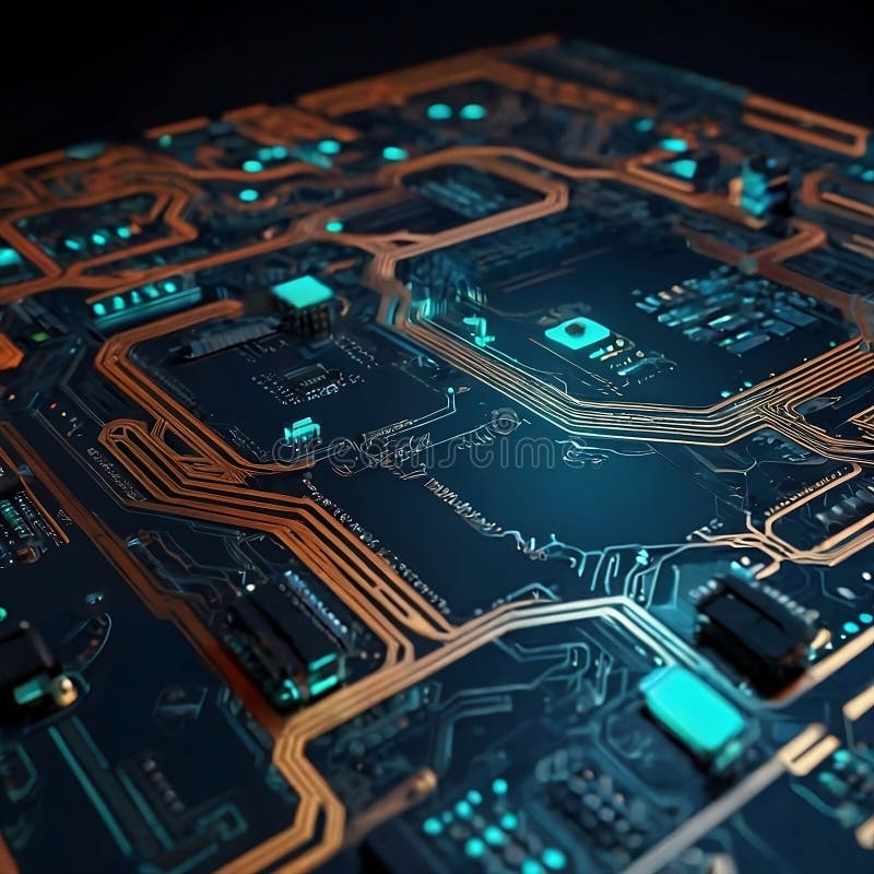 Circuit Panel, Electronic Circuit, Panel, Circuits, Chip, Blue Lights ...