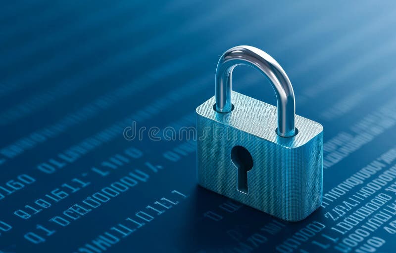 Circuit Pattern Lock. Cybersecurity Concept and Stock Stock ...