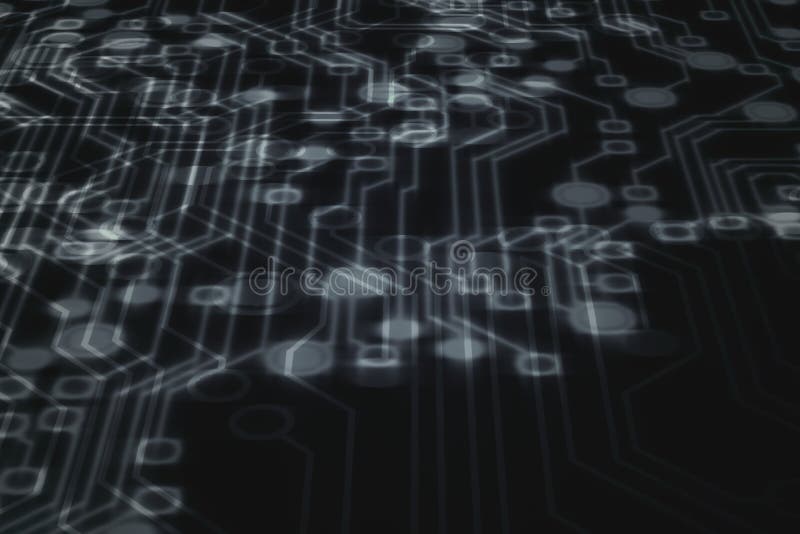Circuit with Points and Lines Stock Illustration - Illustration of ...