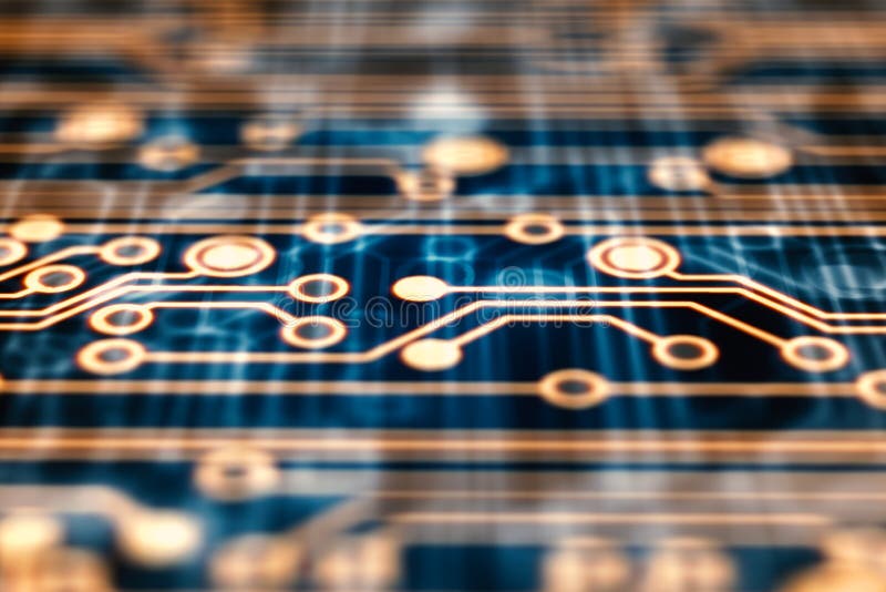 Circuit with Points and Lines Stock Illustration - Illustration of ...