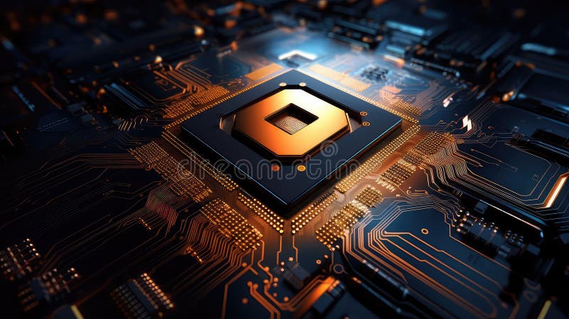 Microchip and Transistor Innovation Wafer Semiconductor Manufacturing ...