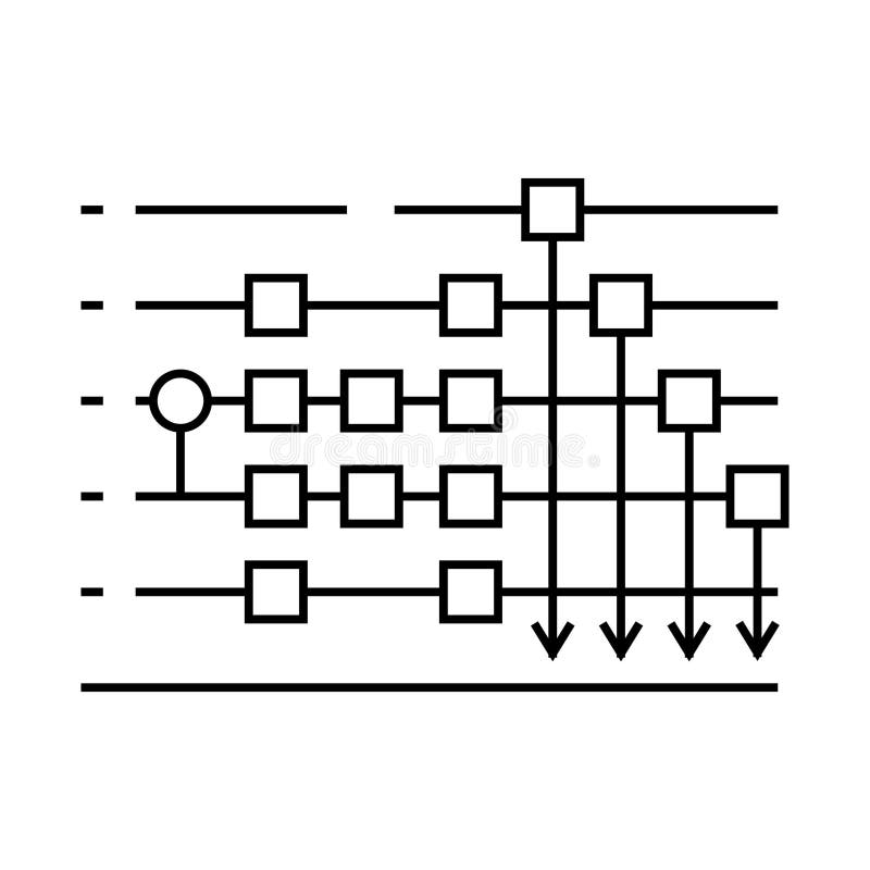 Circuit Quantum Technology Line Icon Vector Illustration Stock Vector ... Circuit Quantum Technology Line Icon Vector Illustration Stock Vector ...