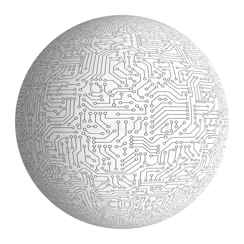 Circuit sphere stock illustration. Illustration of spherical - 13249500