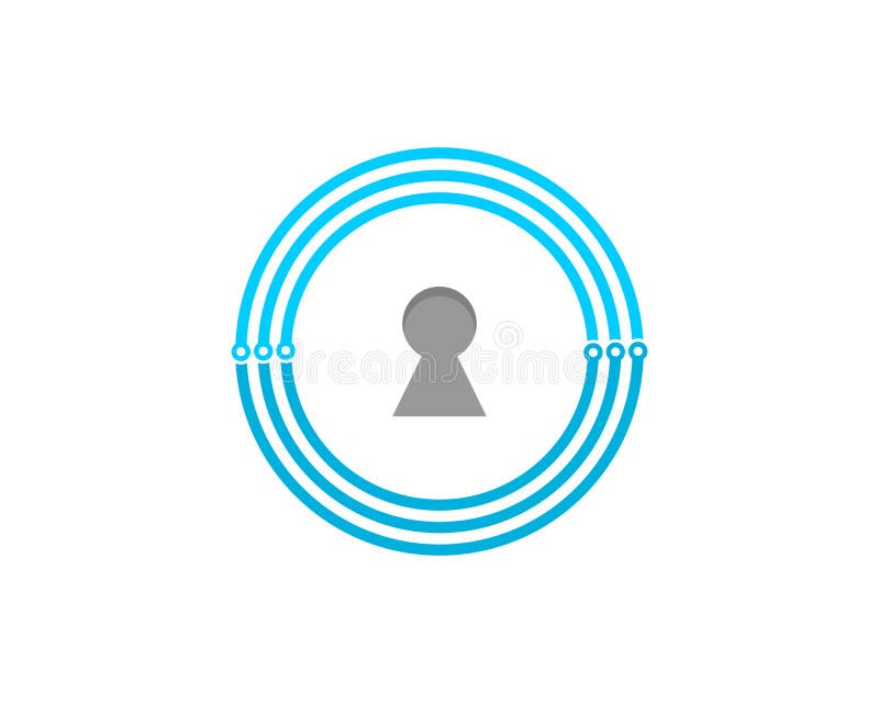 Circuit Tech with Key Hole in the Middle Stock Illustration ...