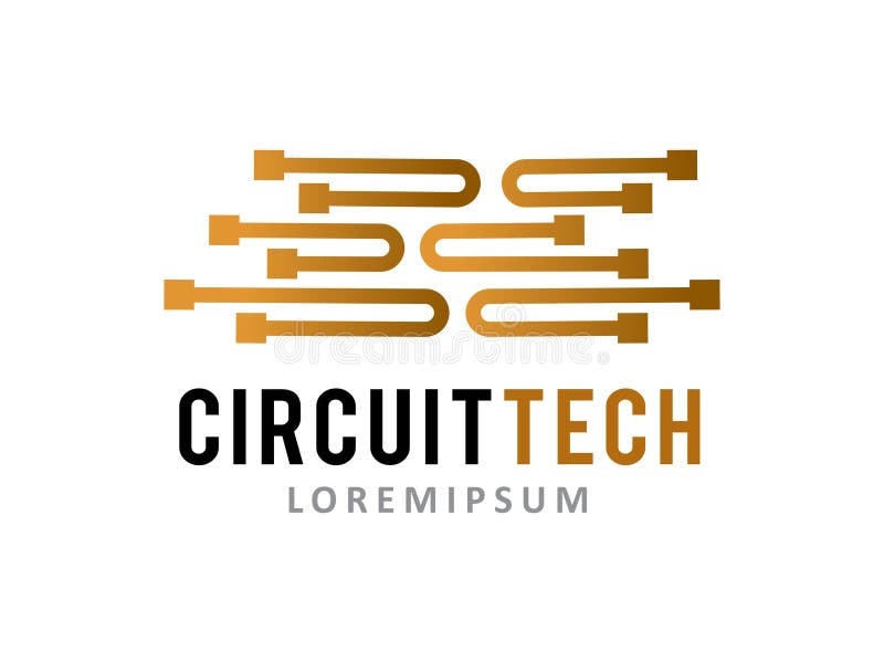 Circuit Tech Logo Symbol or Icon Template Stock Vector - Illustration ...