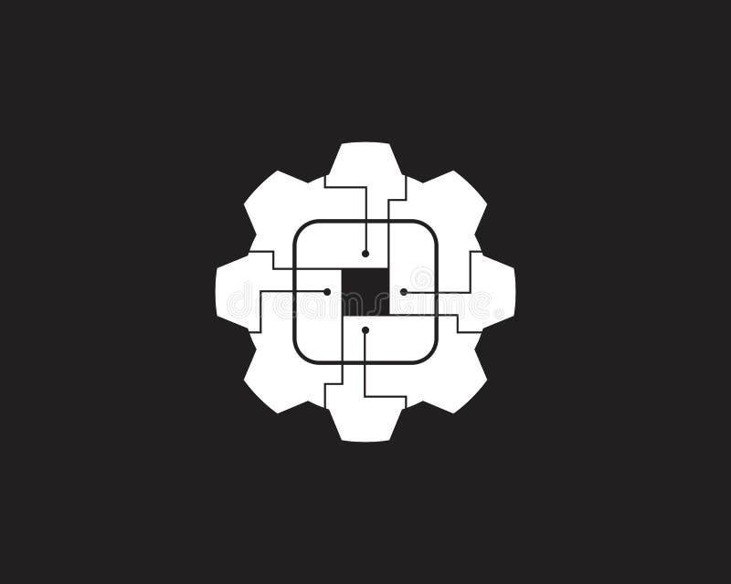 Circuit Techno Logo Vector Template Stock Vector - Illustration of icon ...