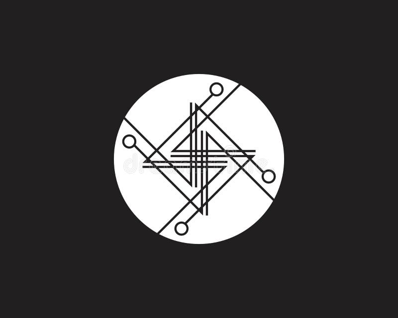 Circuit Techno Logo Vector Template Stock Illustration - Illustration ...