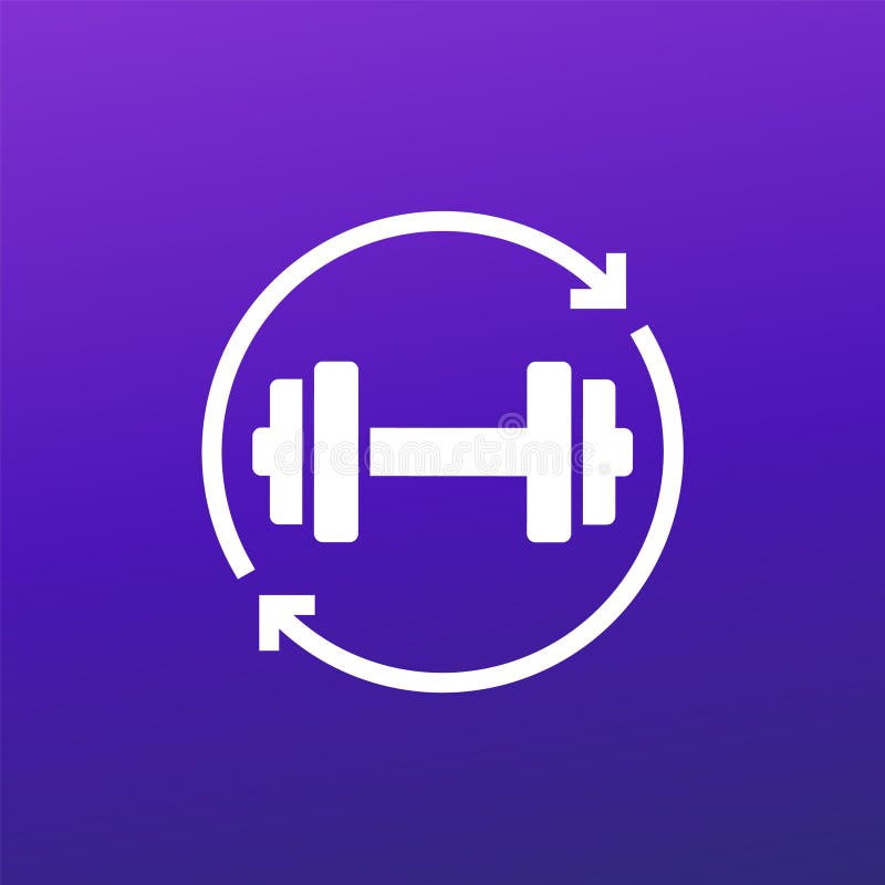 Circuit Training Icon, Endurance Workout Vector Stock Vector - Illustration of fitness ...