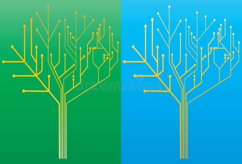 Circuit tree 2 stock vector. Illustration of board, progress - 18406025