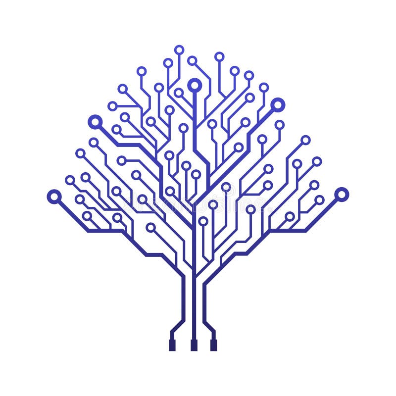 Circuit Tree on White Background. Technology Design, Computer ... Circuit Tree on White Background. Technology Design, Computer ...