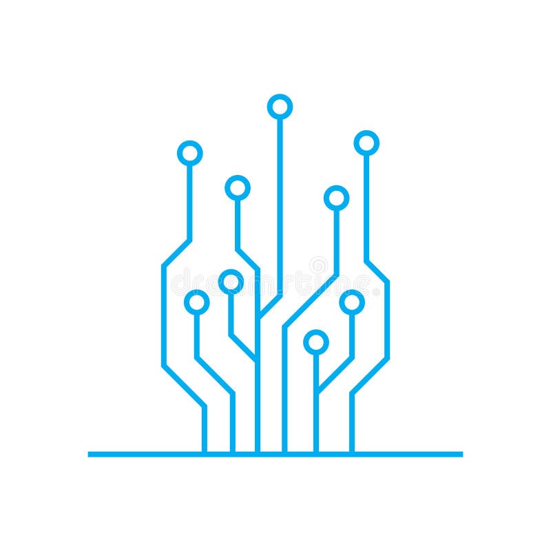 Circuit Tree on White Background. Technology Design, Computer ... Circuit Tree on White Background. Technology Design, Computer ...