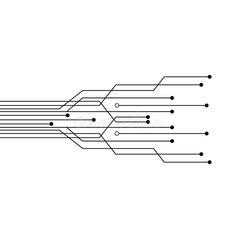 Circuit Vector Illustration Stock Vector - Illustration of electronic ...