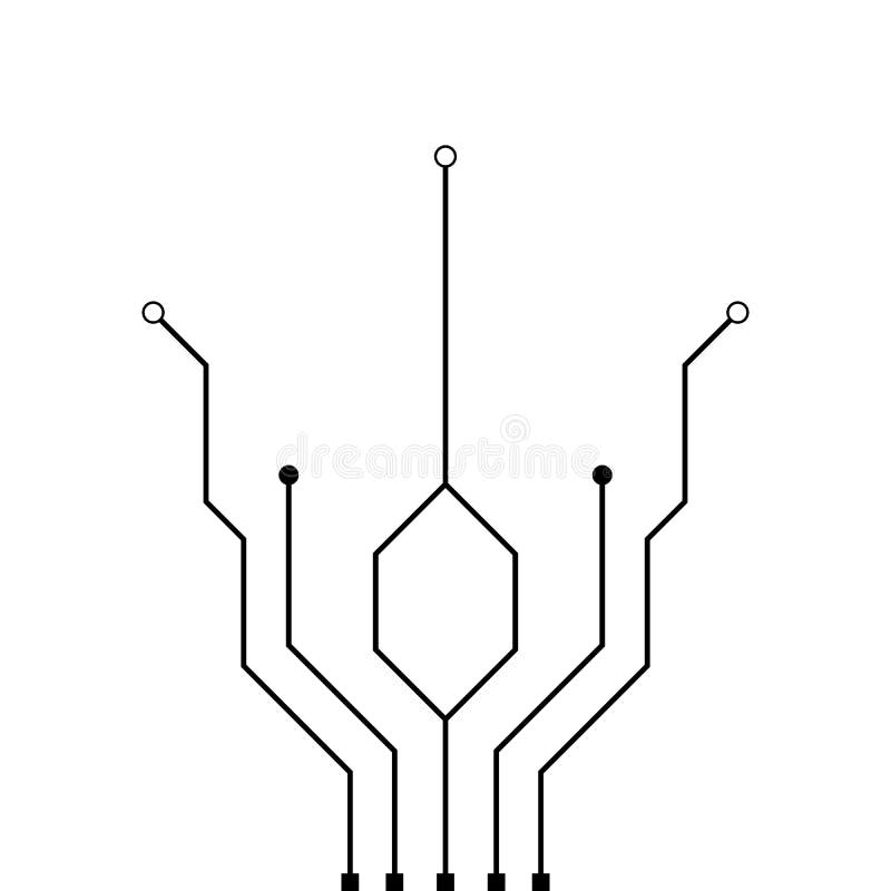 Circuit Vector Illustration Design Template Stock Vector - Illustration ...