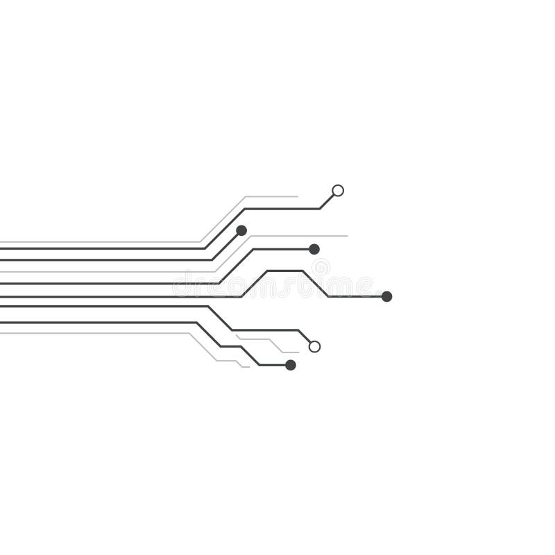 Circuit Vector Illustration Design Template Stock Vector