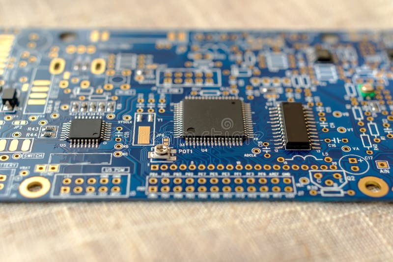 Circuitboard with Resistors Microchips and Smd Electronic Components ...