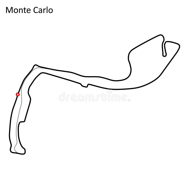 Circuito De Mónaco Mapa Vectorial De Pista De Carreras De Motodeportes ...
