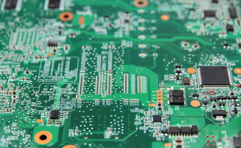 Circuito Elettronico Di Un Computer. Scheda Madre - Microprocessore ...