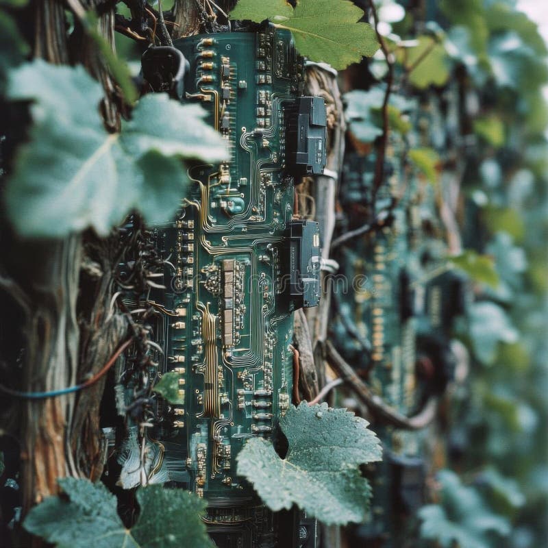 Circuitry Embedded in Nature, a Fusion of Technology and the Natural ...