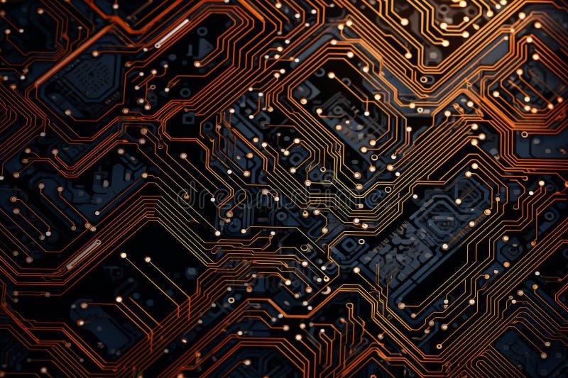 Circuitry Pattern with a Futuristic Touch Stock Illustration ...