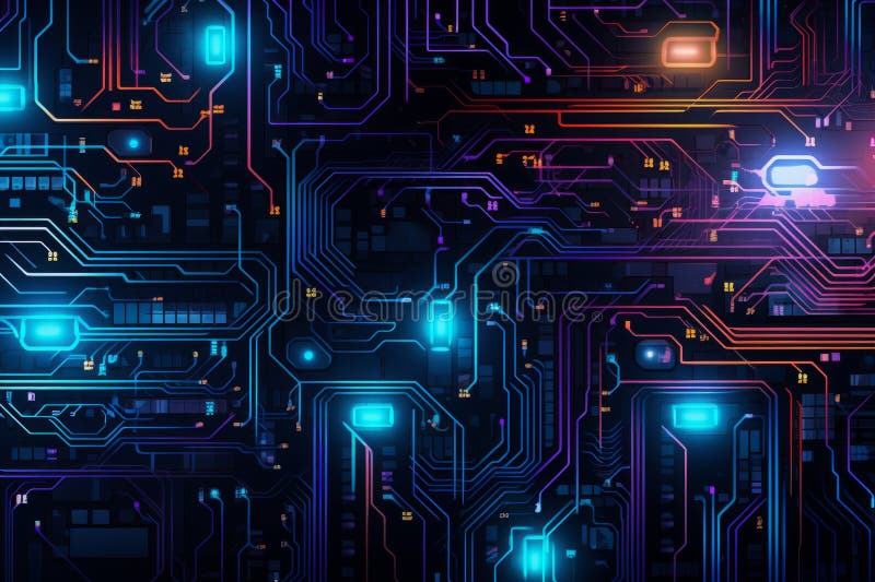 Circuitry Pattern with a Futuristic Touch Stock Illustration ...