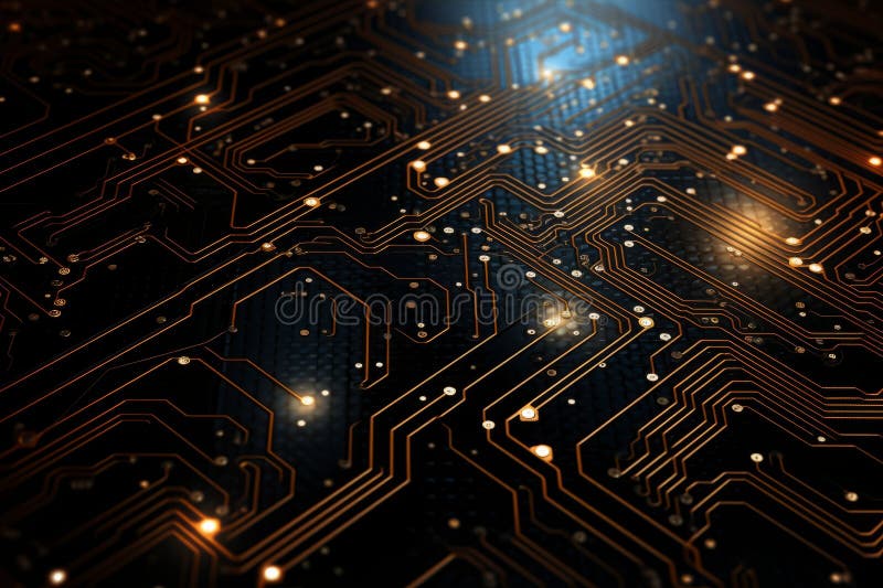 Circuitry Pattern with a Futuristic Touch Stock Illustration ...