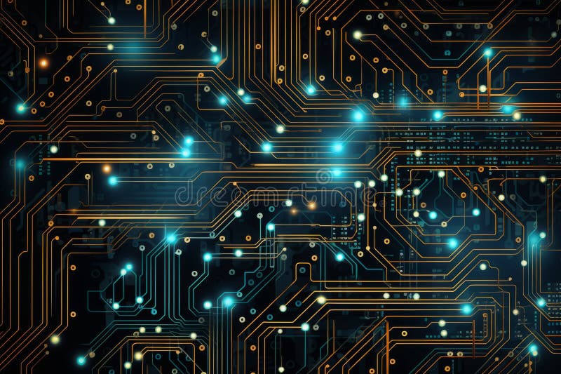 Circuitry Pattern with a High-tech Vibe Stock Illustration ...