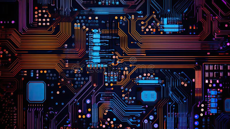 Circuitry Technology Pattern Abstract Stock Illustration - Illustration ...