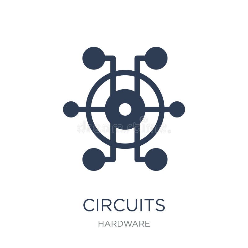 Circuits Icon. Trendy Flat Vector Circuits Icon on White Background ...