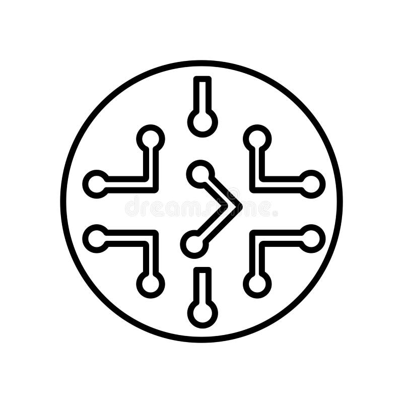Circuits Linear Icon. Modern Outline Circuits Logo Concept on Wh Stock ... Circuits Linear Icon. Modern Outline Circuits Logo Concept on Wh Stock ...