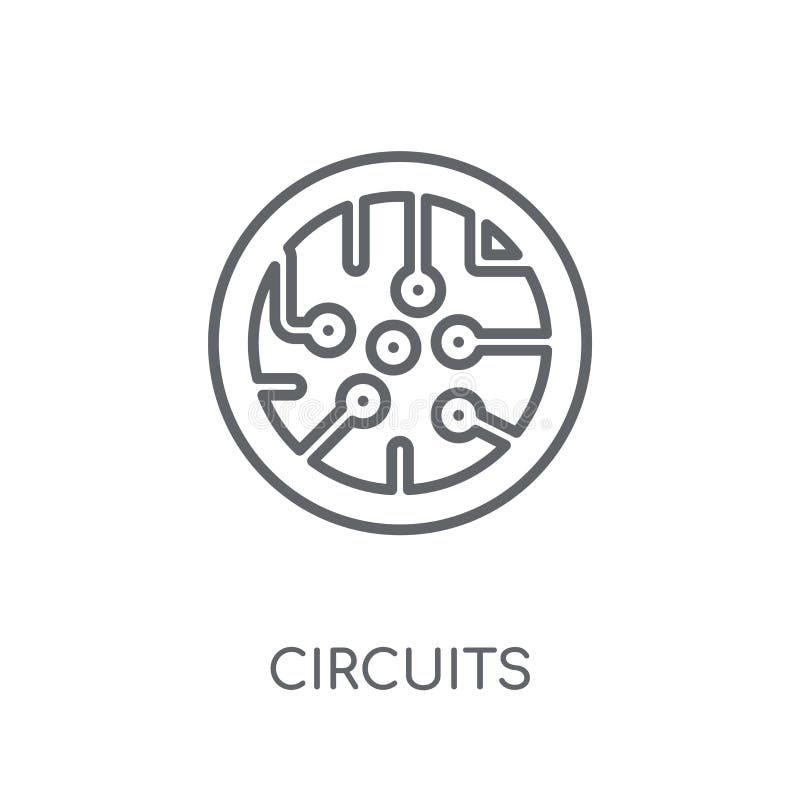 Circuits Linear Icon. Modern Outline Circuits Logo Concept On Wh Stock ...