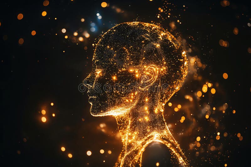 With Circuits and Neural Networks Expanding, a Futuristic Human Figure ...