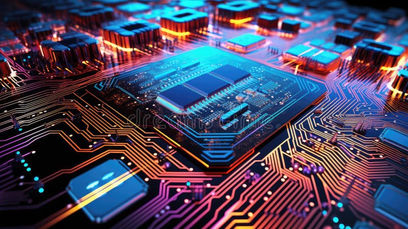 Circuits Technology Graphic Stock Illustration - Illustration of tech ...