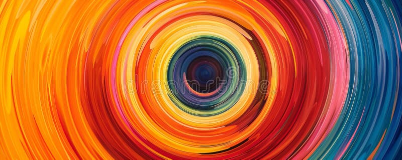 A Circular Abstract Background Featuring Concentric Circles in Vibrant ...