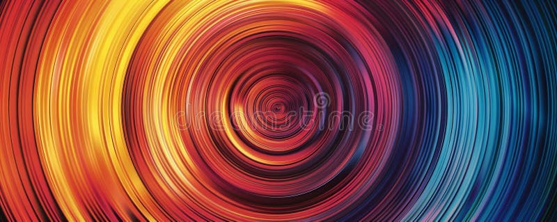 A Circular Abstract Background Featuring Concentric Circles in Vibrant ...