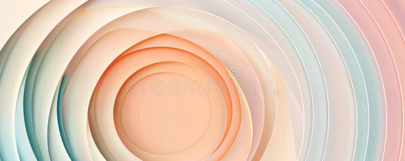 A Circular Abstract Background Showcasing Layered Circles in Soft ...