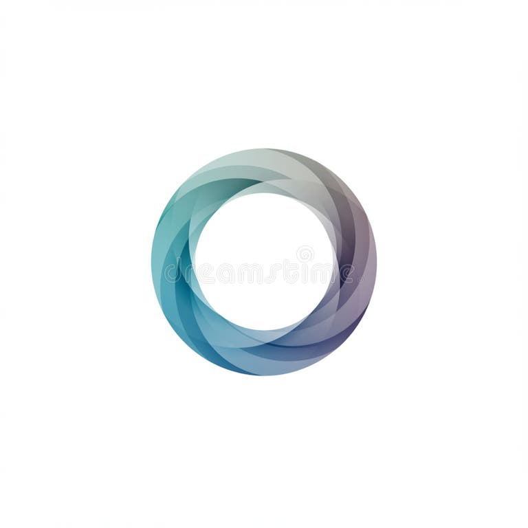 A Circular Abstract Design Features Overlapping Translucent Layers in ...