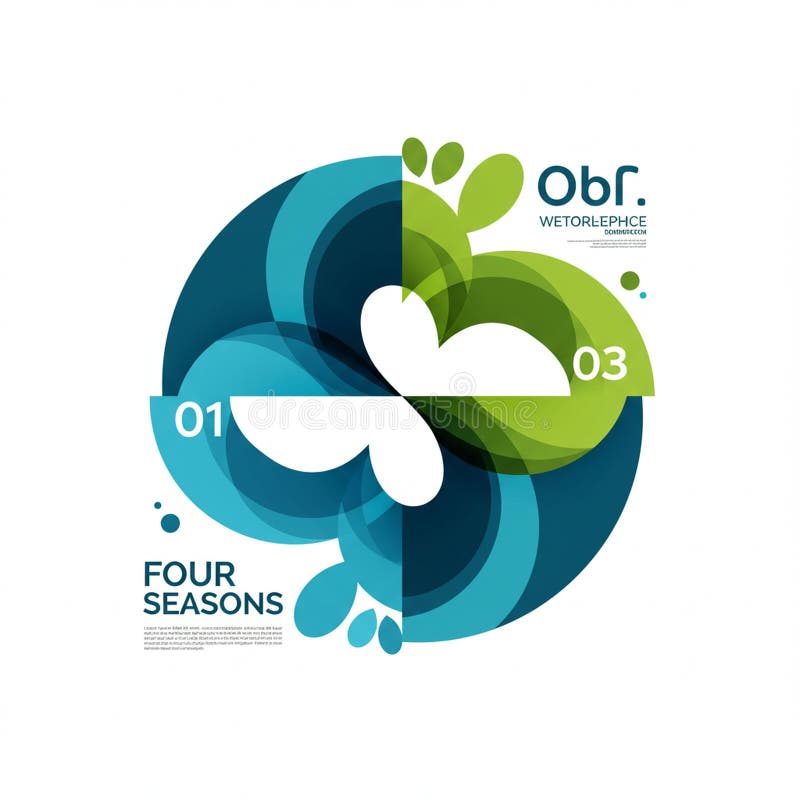 Circular Abstract Design Featuring Overlapping Geometric Shapes in ...