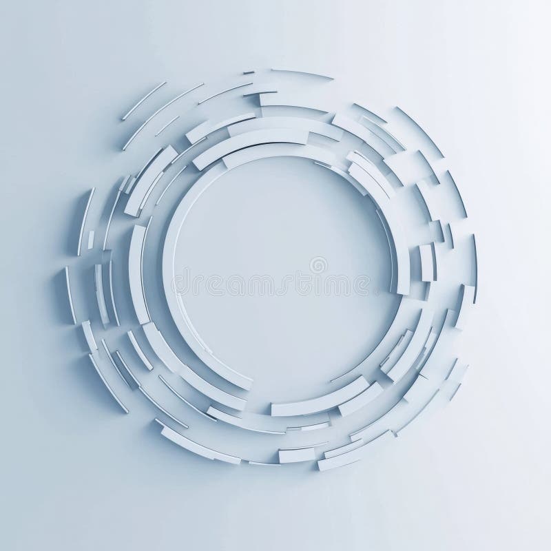Circular Abstract Design with Layered Shapes and Smooth Edges on a ...