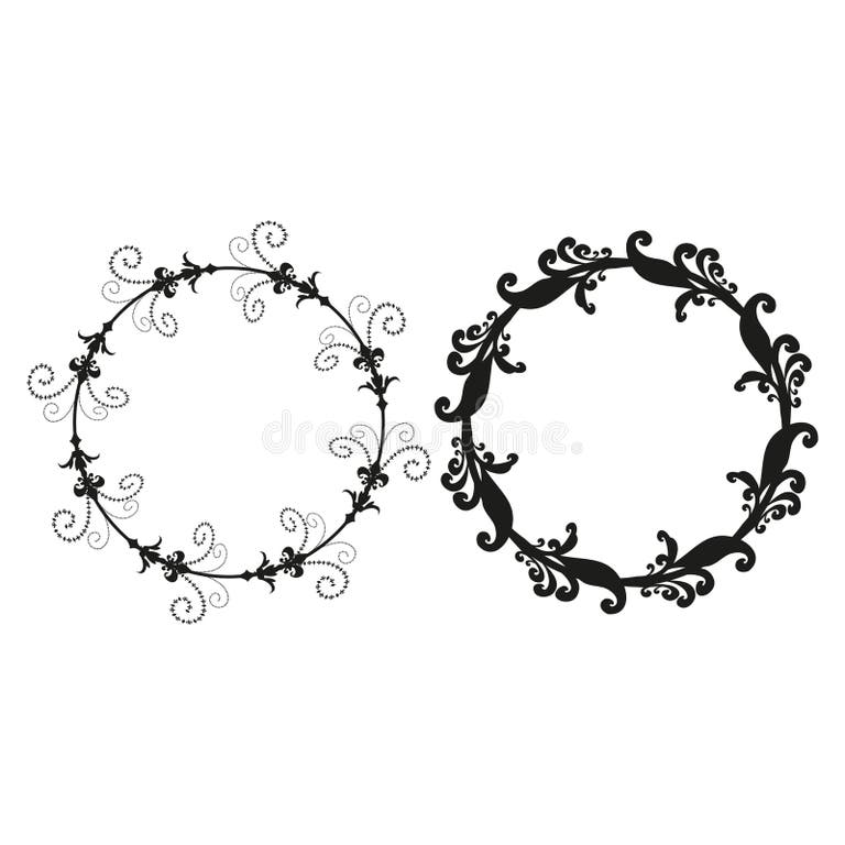 Circular Abstract Elements. Intertwined Round Shapes. Decorative Vector ...