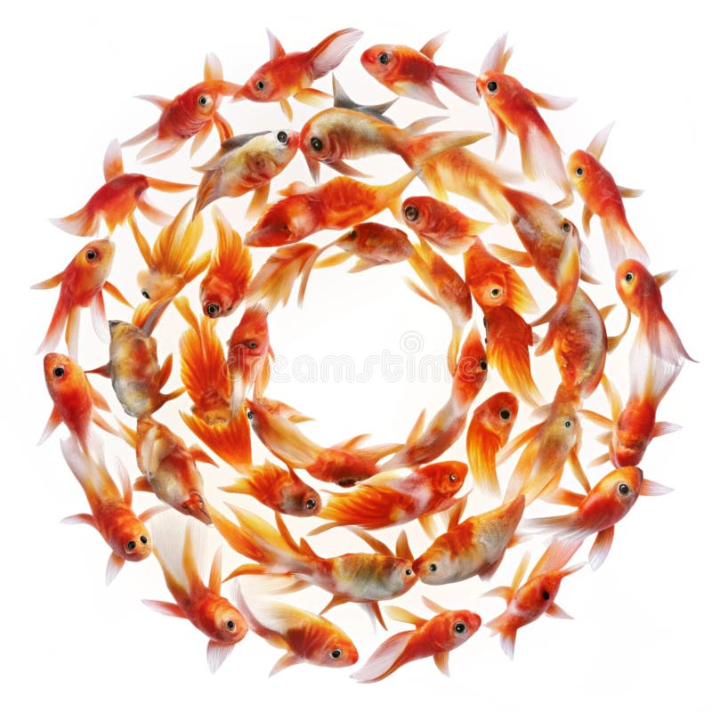 Circular Abstract Fish Pattern Stock Illustration - Illustration of ...