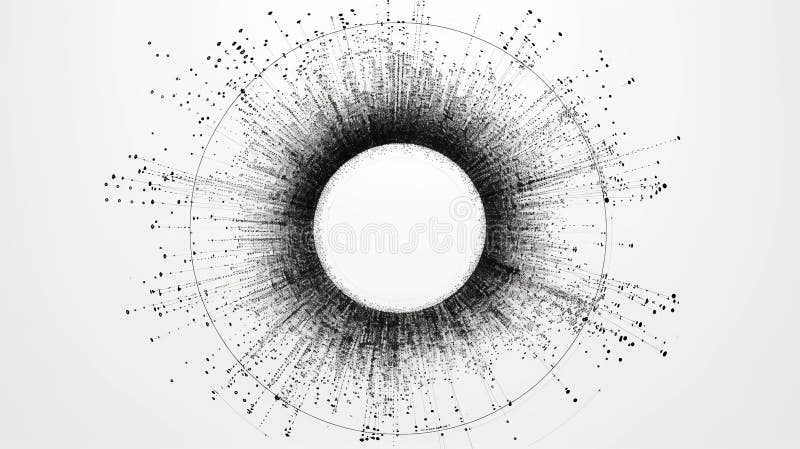 Circular Abstract Illustration with Complex Radial Patterns Stock Image ...