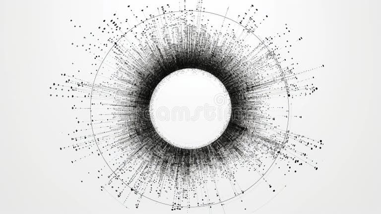Circular Abstract Illustration with Complex Radial Patterns Stock Image ...