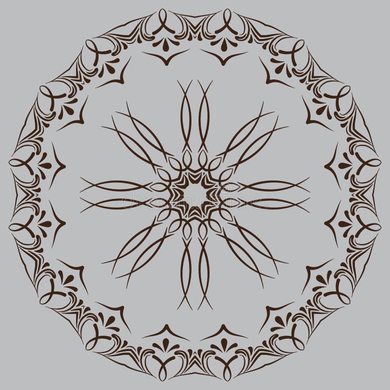 Circular Abstract Pattern in Arabic Style Stock Vector - Illustration ...