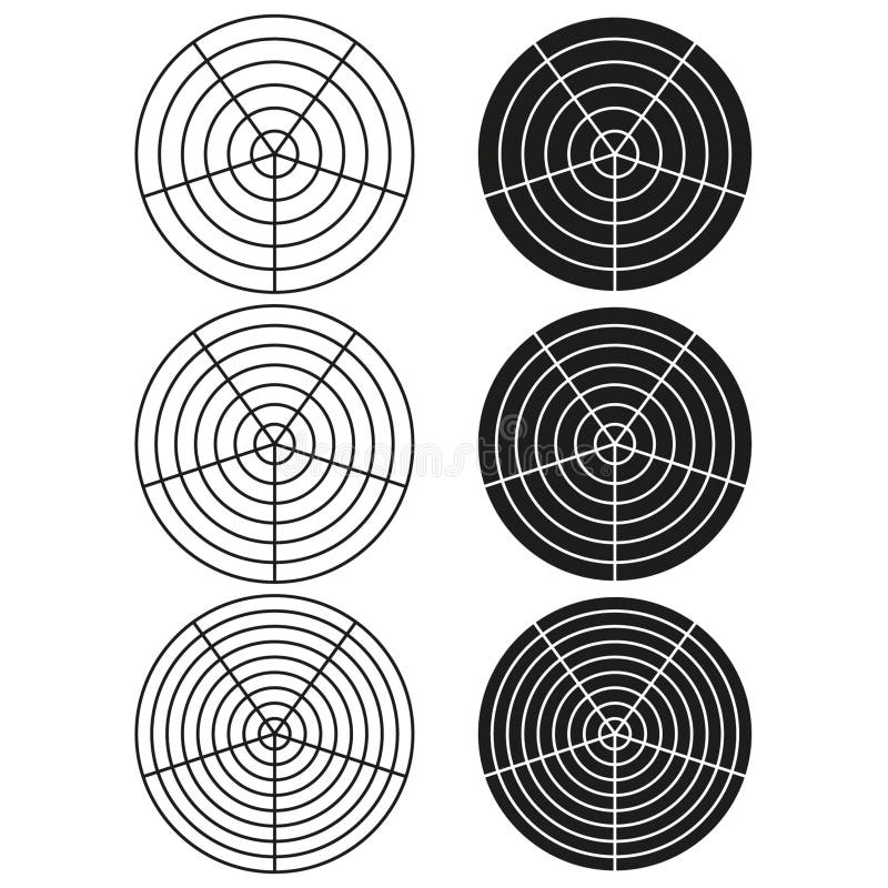 Circular Abstract Shapes. Interlocked Ring Design. Bold Geometric ...